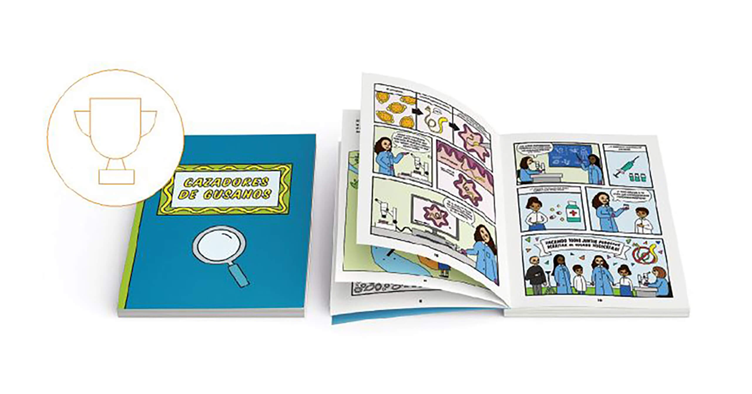 Worm hunters: A comic book to tell science stories